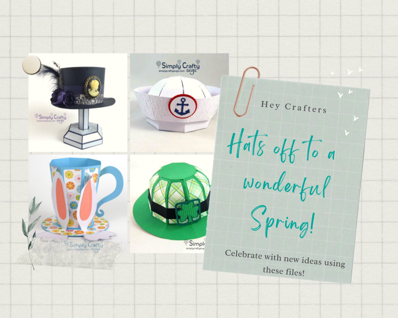 Welcome Spring with a Wonderland Themed Hat – Simply Crafty SVGs