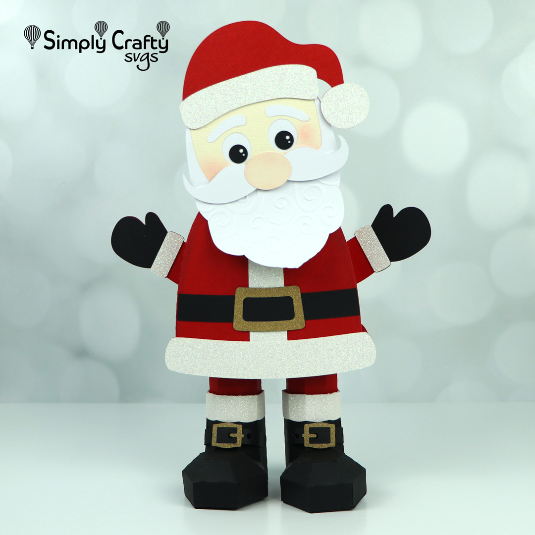 Jolly Santa Gift Box SVG File – Simply Crafty SVGs