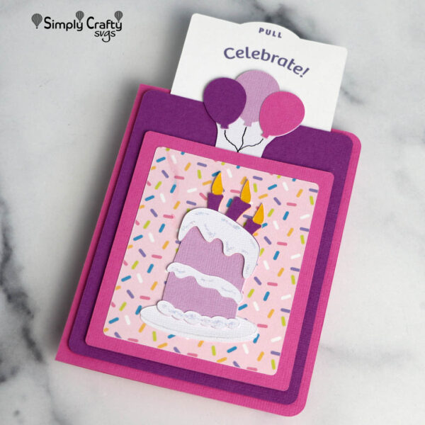 Birthday Double Slider Card SVG File – Simply Crafty SVGs