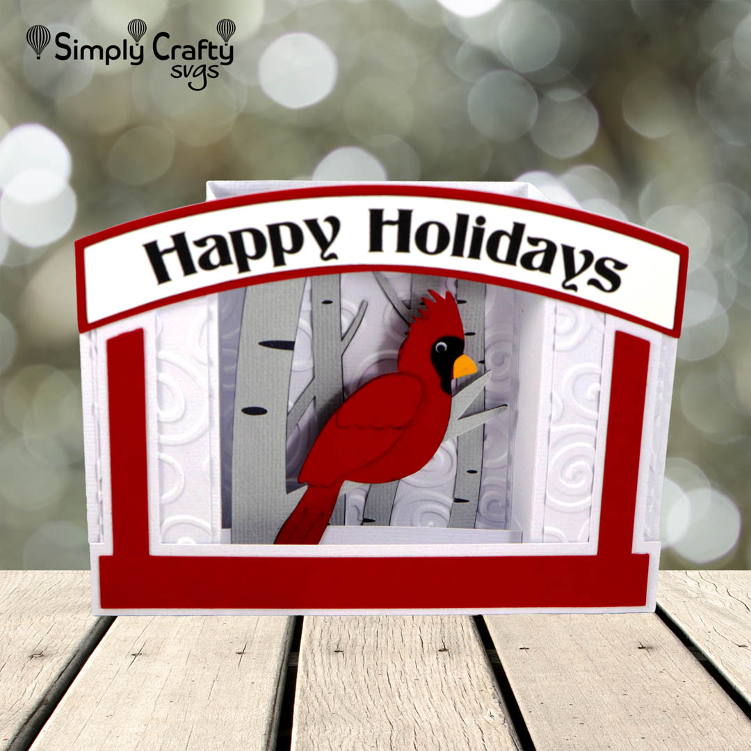 Cardinal Card SVG File – Simply Crafty SVGs